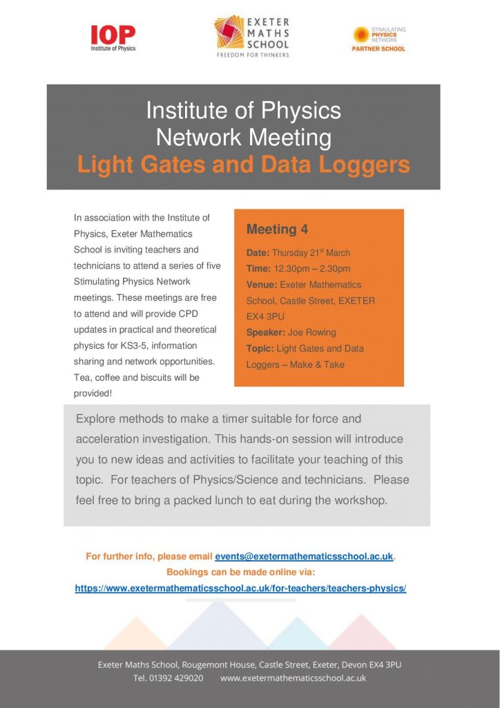 Exeter Maths School | Teachers – Physics